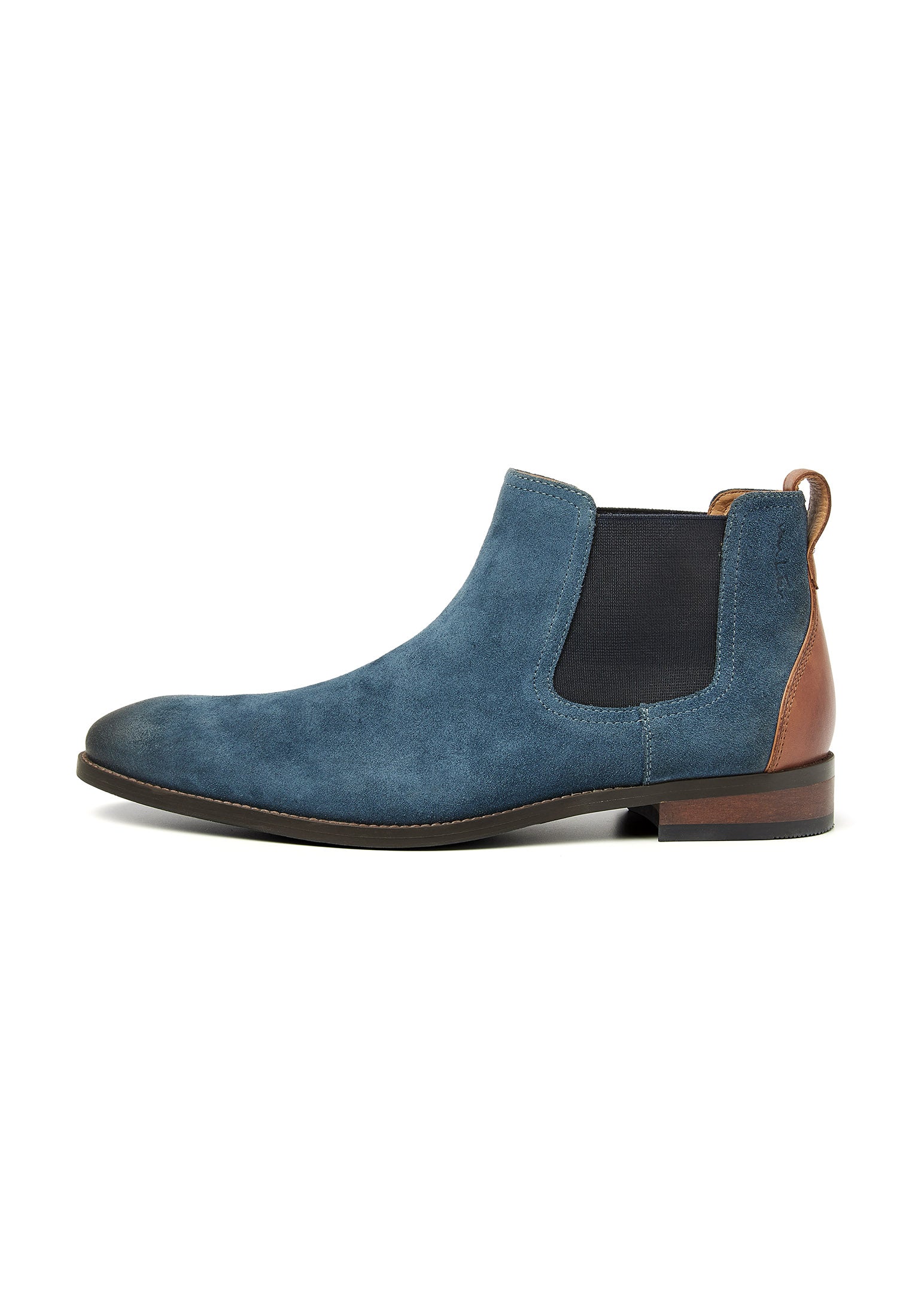 Blauw suède Vienna chelsea boot – VANLIER