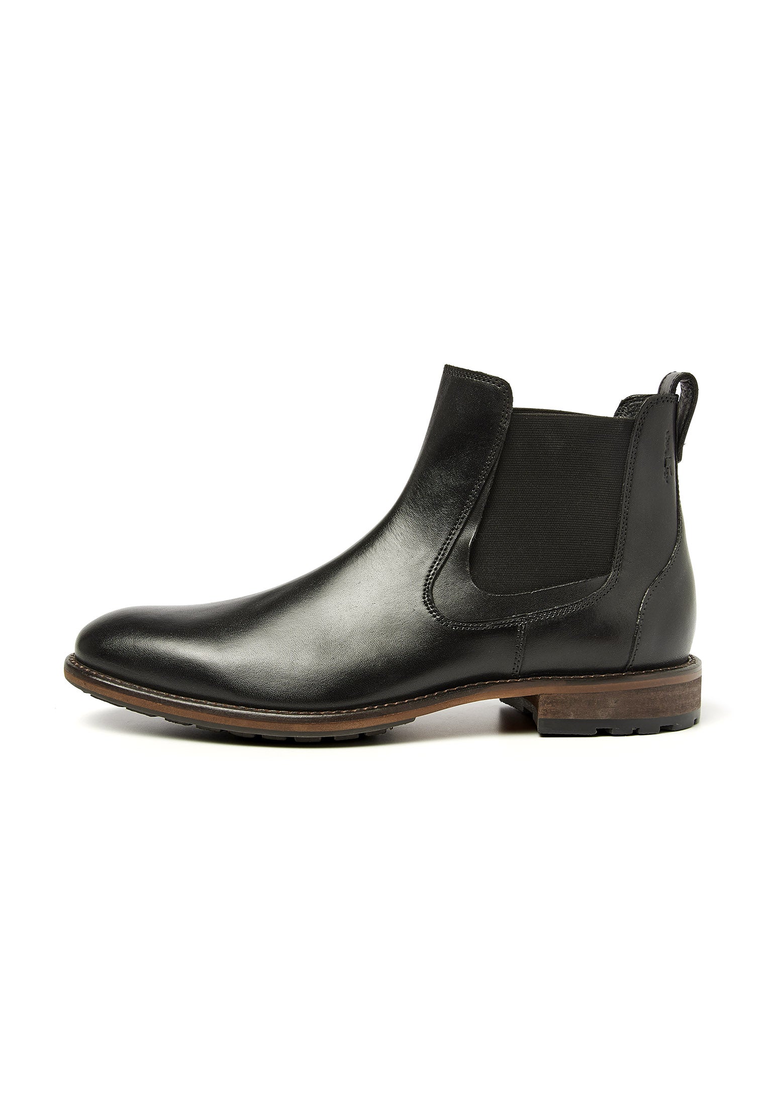 Zwart gladleren Henry chelsea boot – VANLIER